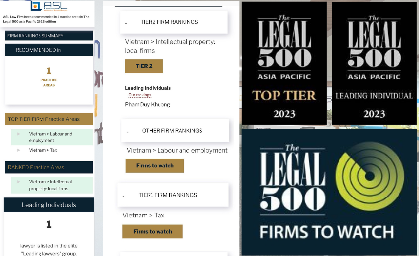 ASL LAW is ranked as Top Tier Law Firm in Vietnam by Legal500 in 2023 ...