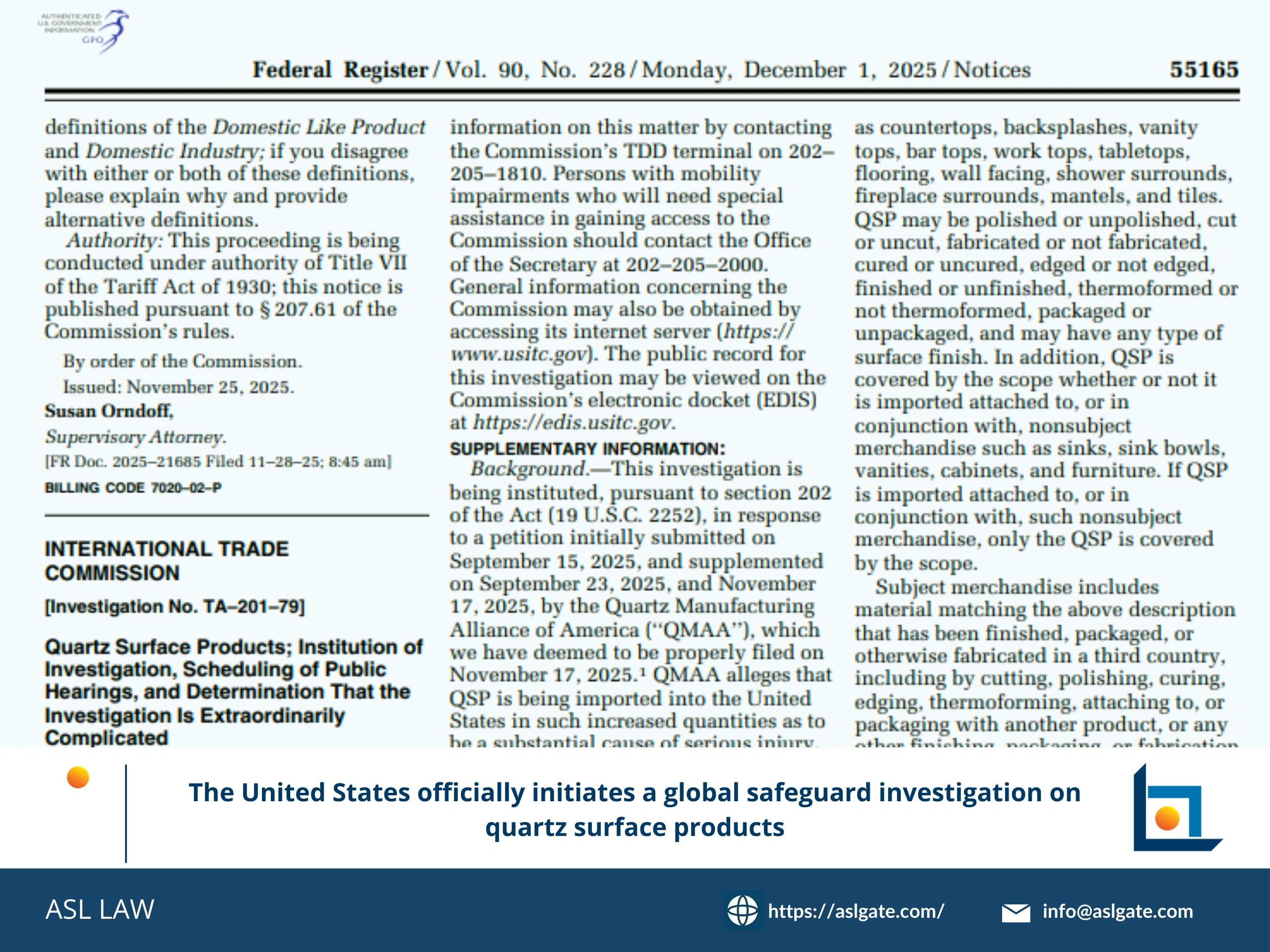 US Officially Launches Global Safeguard Investigation on Quartz Surface ...