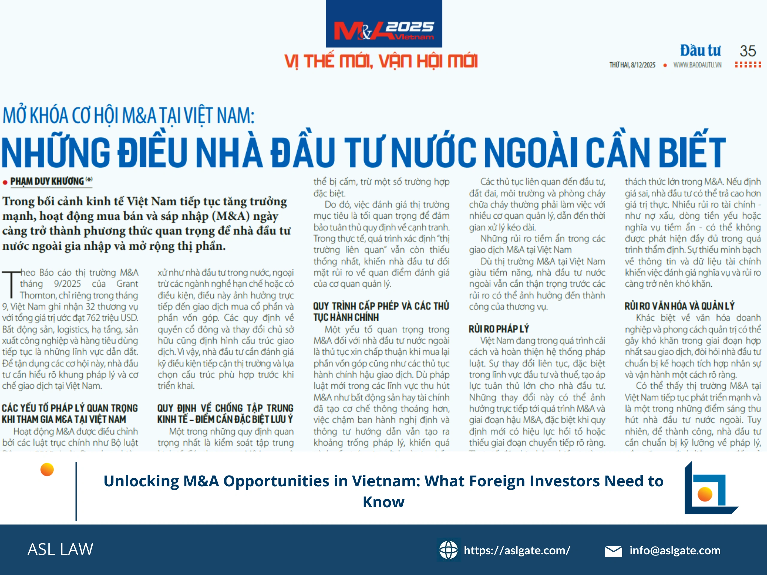 Unlocking M&A Opportunities in Vietnam: What Foreign Investors Need to ...